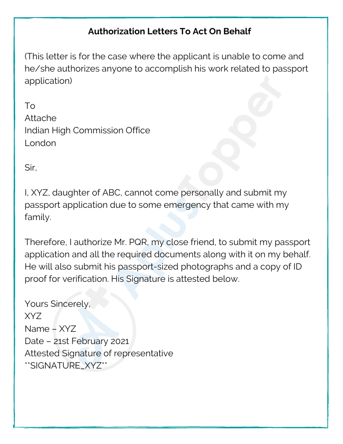 Authorization Letters To Act On Behalf Examples Samples And How To Authorization Letters To Act On Behalf Examples Samples And How To