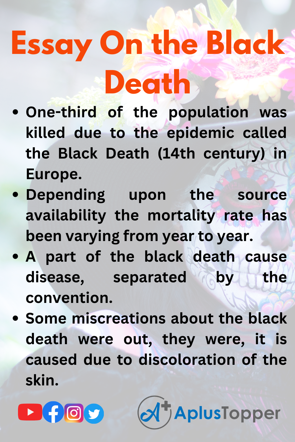 The Black Death Essay | Essay On Black Death - A Plus Topper