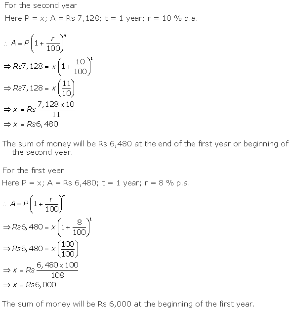 Frank ICSE Solutions for Class 10 Maths Compound Interest Ex 1.3 - A ...