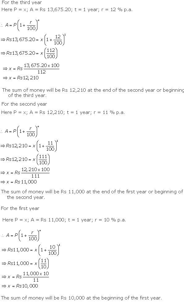 Frank ICSE Solutions for Class 10 Maths Compound Interest Ex 1.3 - A ...