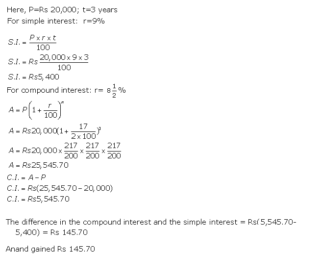 Frank ICSE Solutions for Class 10 Maths Compound Interest Ex 1.4 - A ...