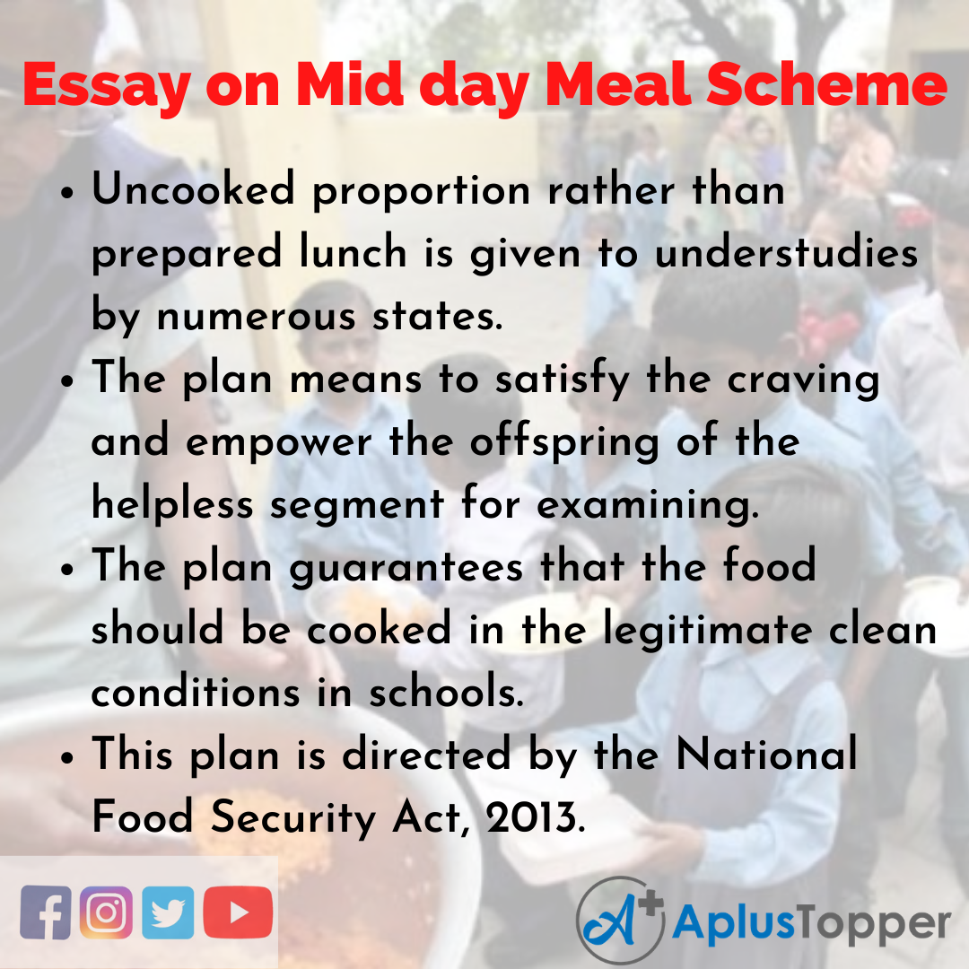 Essay on Mid day Meal Scheme | Mid day Meal Scheme for Students and ...