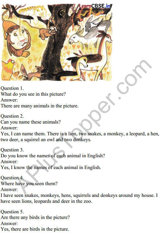 Mridang Class 1 English Solutions Chapter 3 Picture Time A Plus Topper