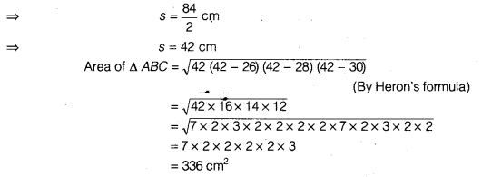 NCERT Solutions for Class 9 Maths Chapter 7 Heron's Formula Ex 7.2 - A ...
