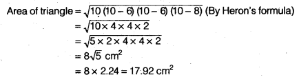 NCERT Solutions for Class 9 Maths Chapter 7 Heron's Formula Ex 7.2 - A ...