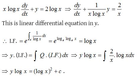 Solution of First Order Linear Differential Equations - A Plus Topper
