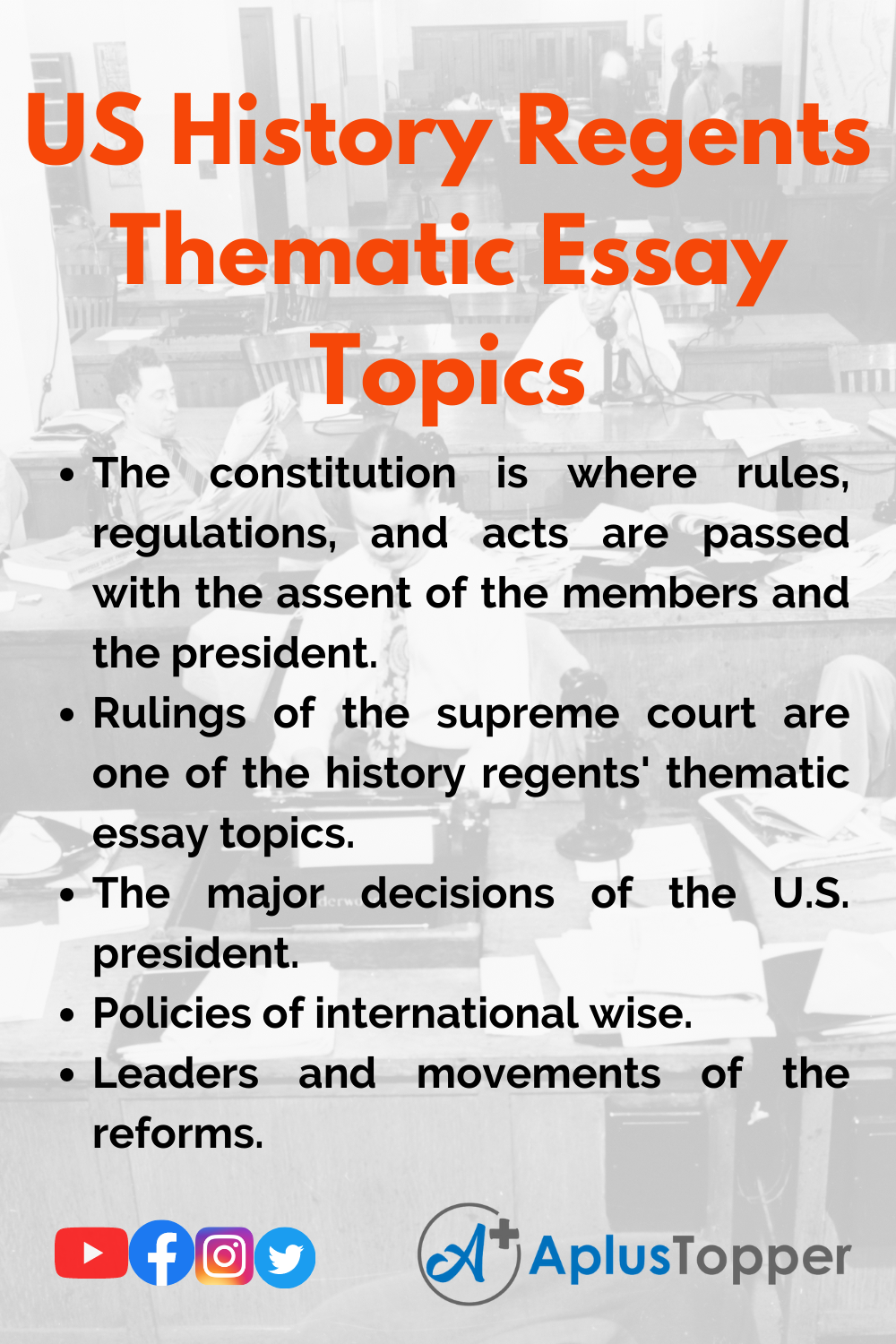 US History Regents Thematic Essay Topics | Essay On US History Regents ...